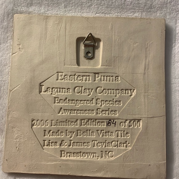 Laguna Clay Co. | Art | Vtg Puma Laguna Clay Co Art Tile Endangered ...